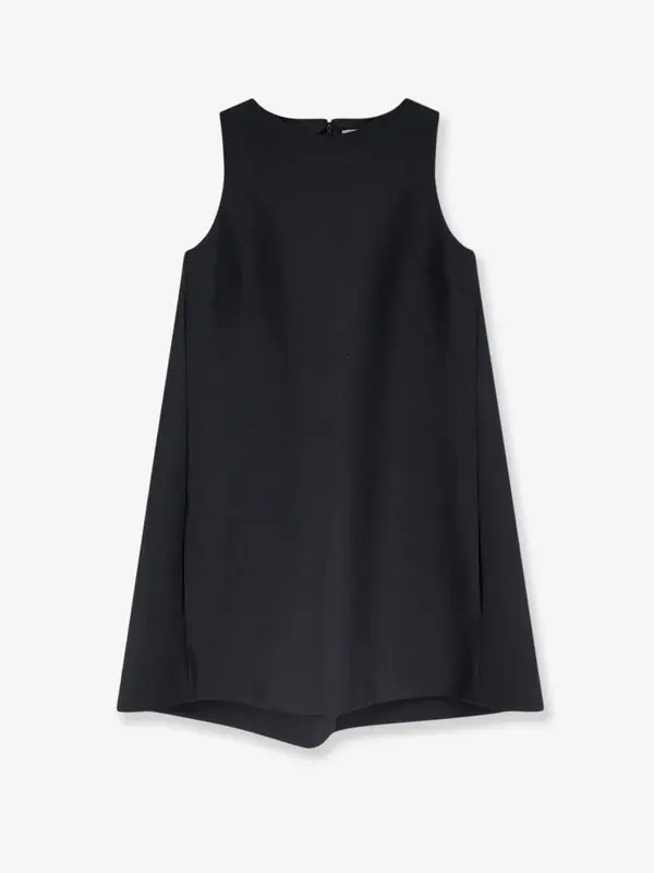 Balenciaga A-line Silk Mini Dress - Black