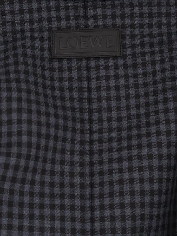 Loewe Lightweight Wool Jacket With A Check Pattern - Multicolor