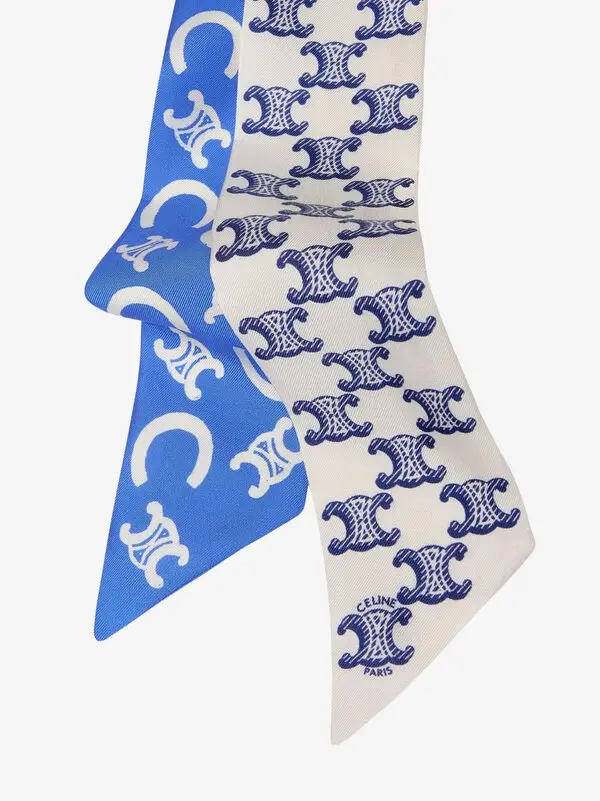 Celine Silk Scarf With All-over Triomphe Logo - Multicolor