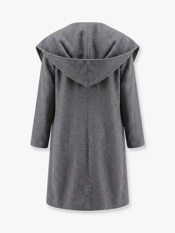 TOTEME Wool Hoodie Coat - Multicolor