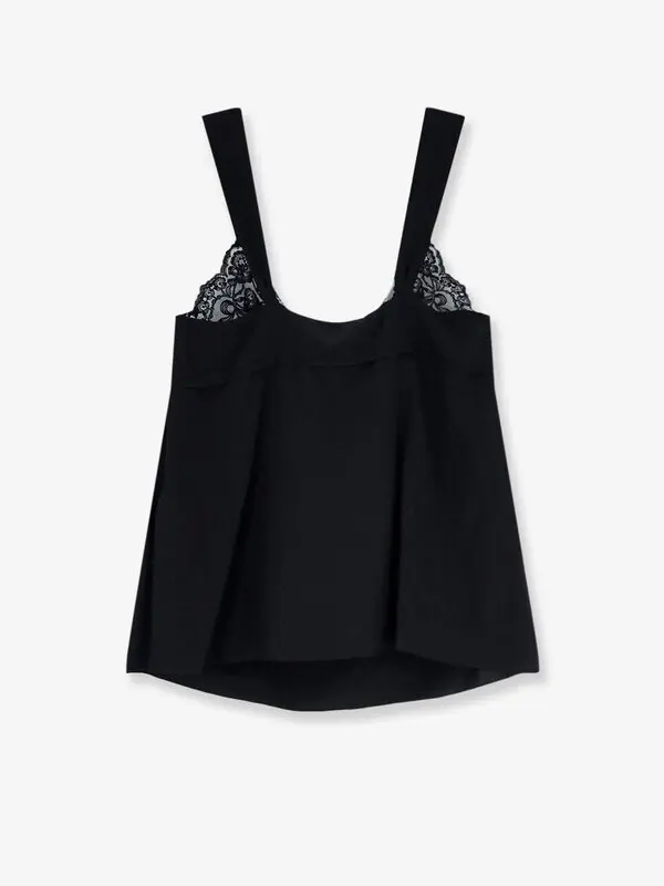 Chloé Silk Top With Lace Profile