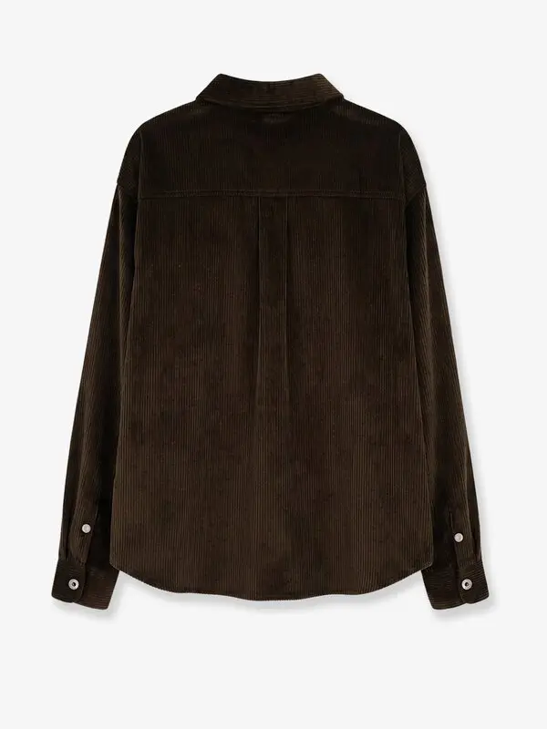 Loewe Corduroy Shirt With Leather Pocket