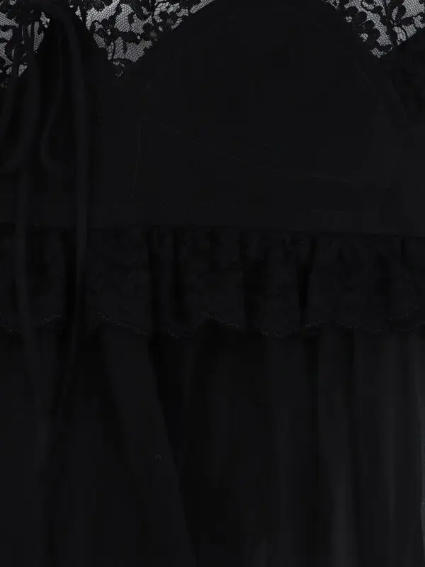 Chloé Silk Top With Lace Profiles