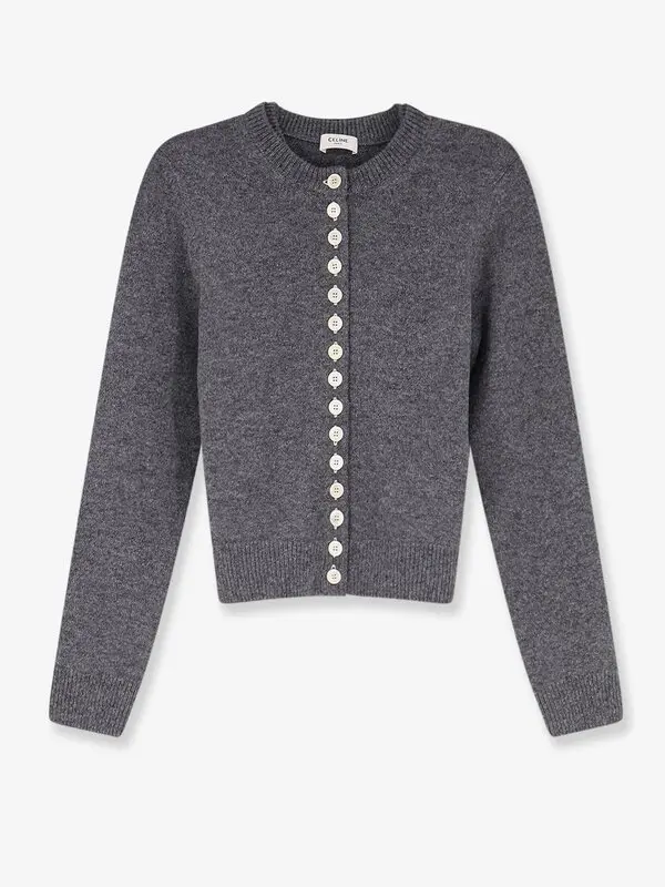 Celine Cashmere Cardigan - Gray