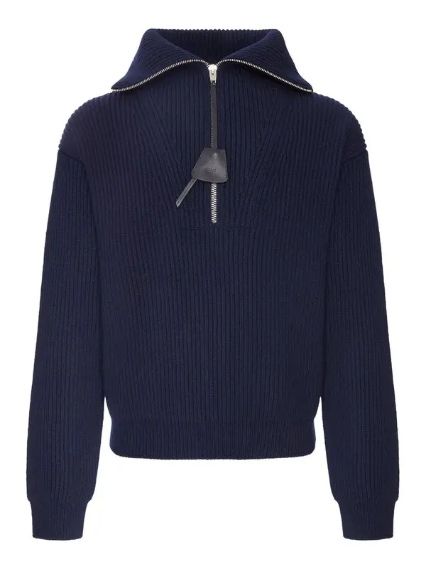 Celine Wool And Cashmere Blend Zip-up Sweater