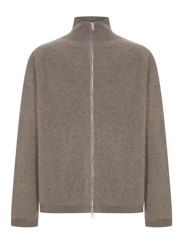 Our Legacy Zip Cardigan In Cherub Wool And Mud-colored Spray Dye - Multicolor