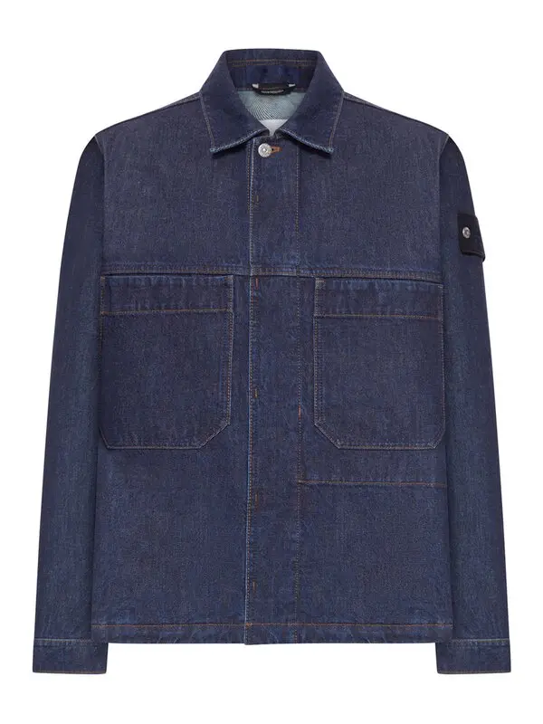 Stone Island Denim Outwear With Patch Pockets