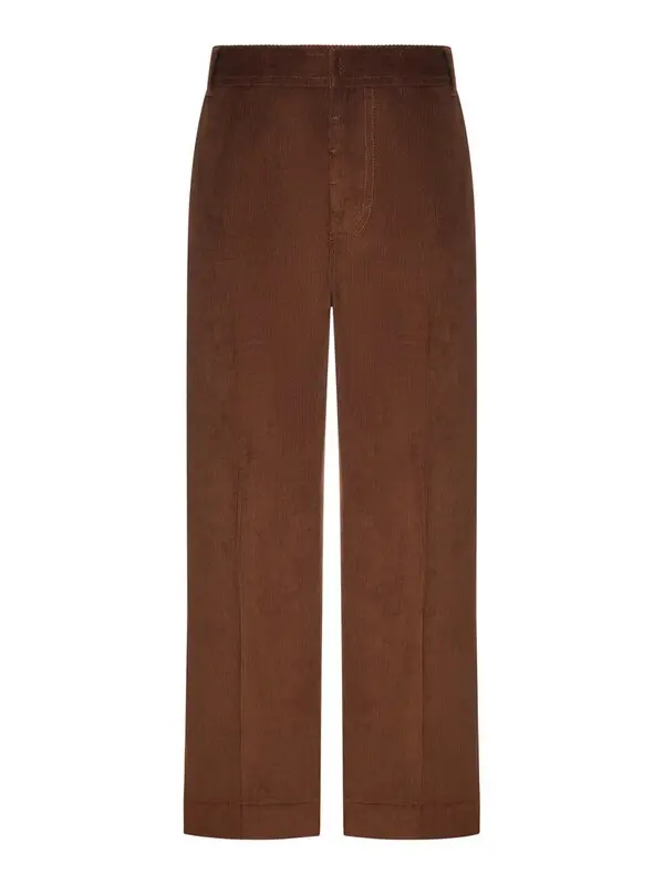 AMI Paris Baggy Velvet Trousers - Brown