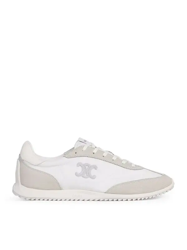 Celine Sneaker Bassa Stringata In Pelle Di Vitello Scamosciata
