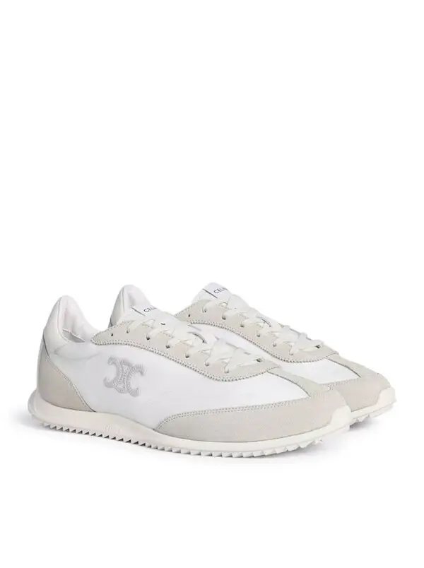 Celine Sneaker Bassa Stringata In Pelle Di Vitello Scamosciata