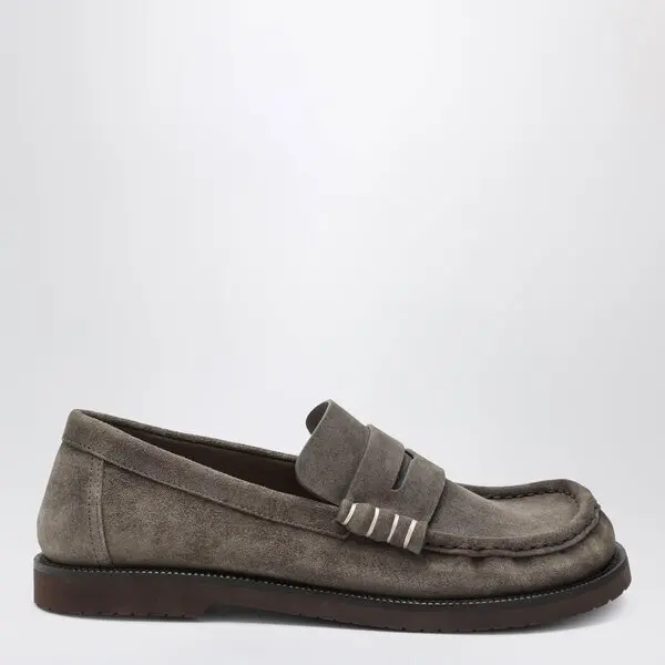 JW Anderson Taupe Suede Loafers - Cream