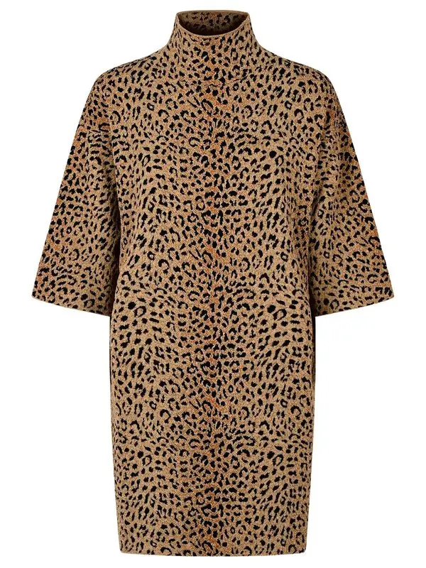 Givenchy Abito Mini In Jacquard Leopardato