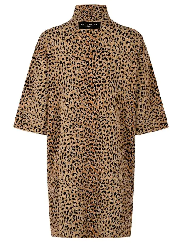 Givenchy Abito Mini In Jacquard Leopardato
