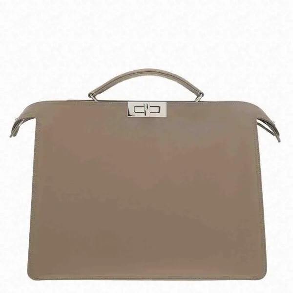 Fendi Beige Peekaboo Iseeu Medium Bag In Nylon
