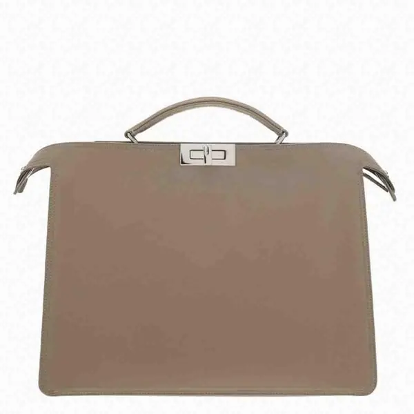 Fendi Beige Peekaboo Iseeu Medium Bag In Nylon - Cream