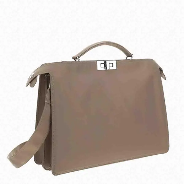 Fendi Beige Peekaboo Iseeu Medium Bag In Nylon - Cream
