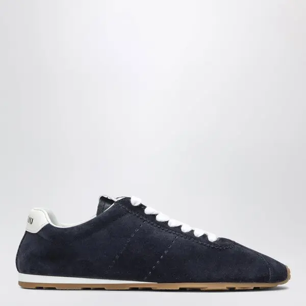 Miu Miu Plume Suede Sneakers - Blue