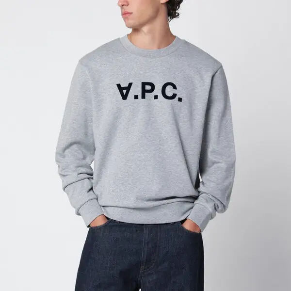 A.p.c. Standard Grand Vpc Grey Cotton Sweatshirt - Gray