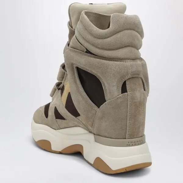 Isabel Marant Étoile Balskee Sneakers In Sand/chocolate Suede - Cream