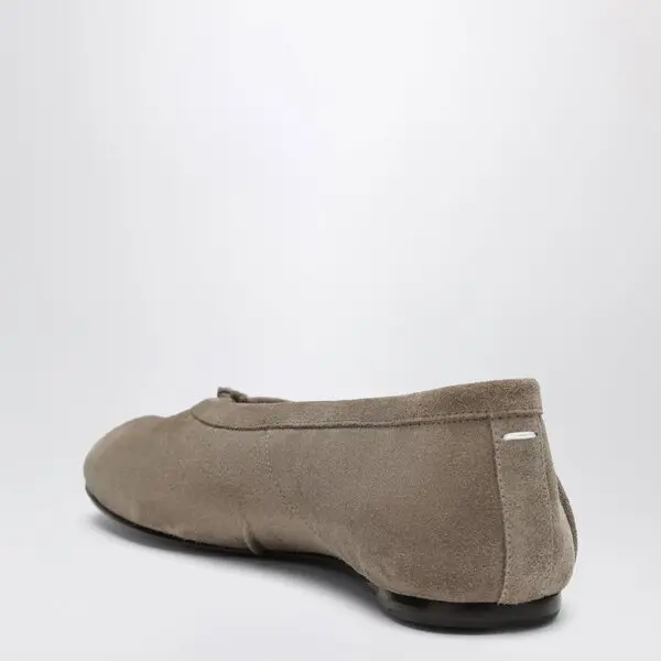 MAISON MARGIELA Taupe Suede Tabi Ballet Flats