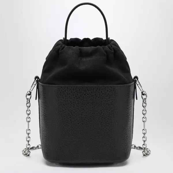 MAISON MARGIELA 5ac Small Leather Bucket Bag - Black