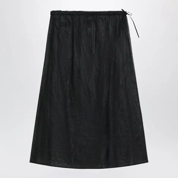 Prada Midi Skirt In Cotton Organdy