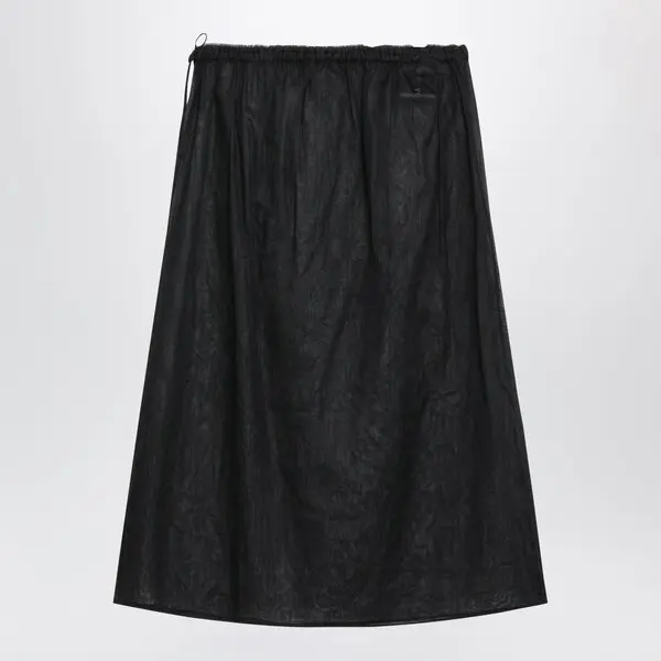 Prada Midi Skirt In Cotton Organdy