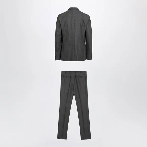 Prada Ebony Double-breasted Suit In Virgin Wool