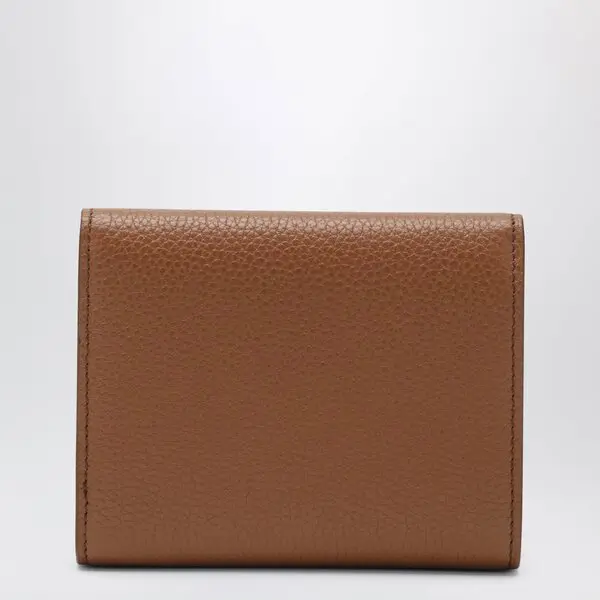 Miu Miu Small Cognac Calfskin Wallet - Brown