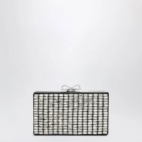 SELF-PORTRAIT Crystal Mesh Clutch Bag