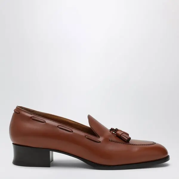Loro Piana Serge Tassel Honey Leather Loafers - Brown