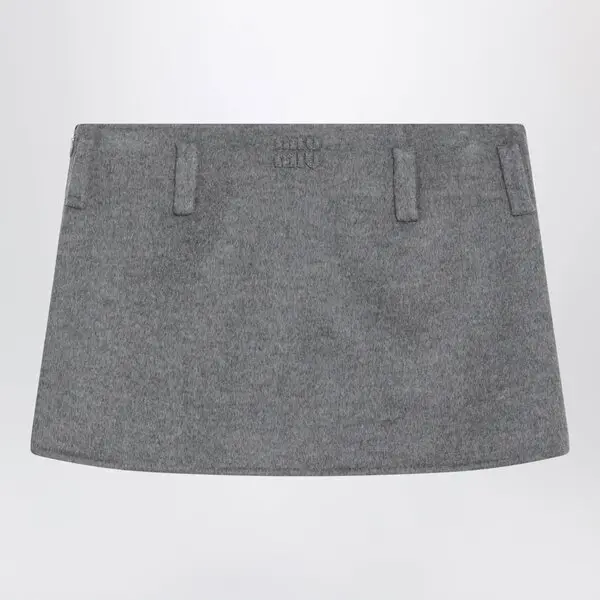 Miu Miu Wool And Cashmere Miniskirt
