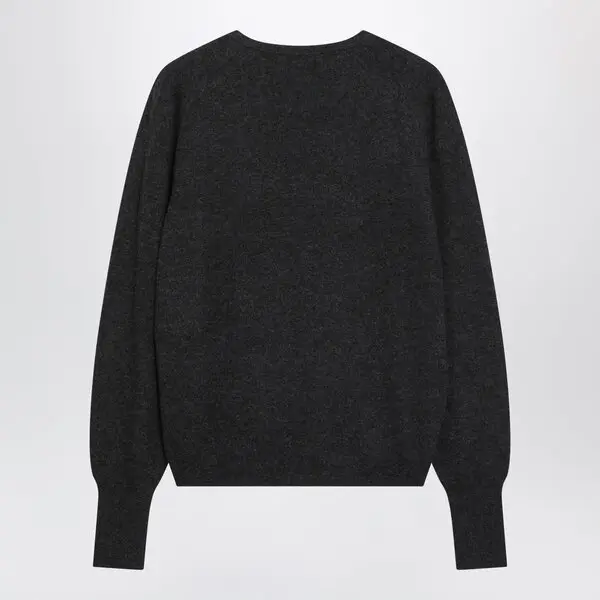 Gucci Dark Grey Cashmere V-neck Sweater
