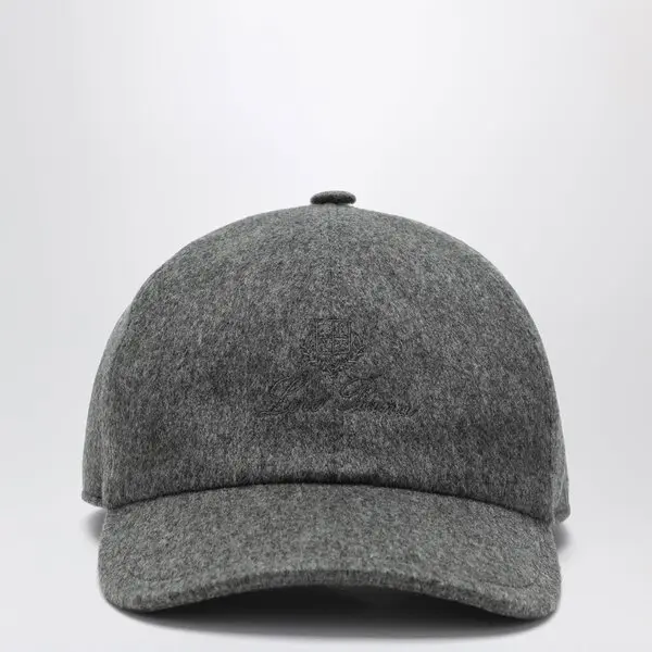 Loro Piana Grey Melange Cashmere Baseball Cap - Gray