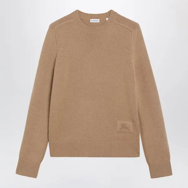 Burberry Caramel Crew-neck Cashmere Sweater