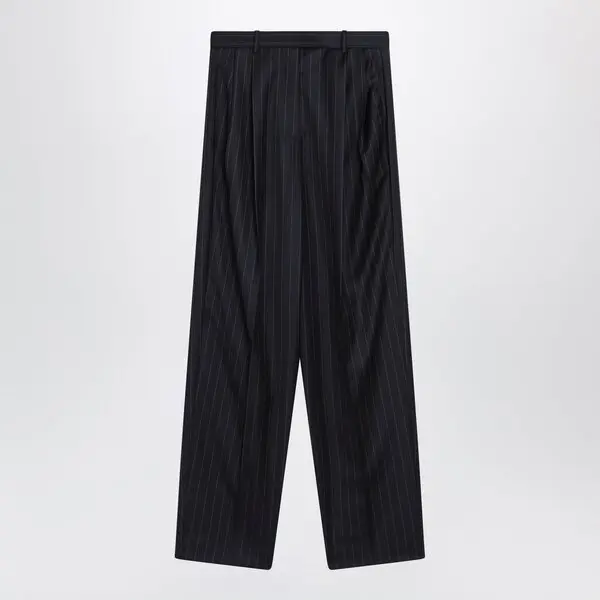 Givenchy Navy Pinstripe Wool Trousers