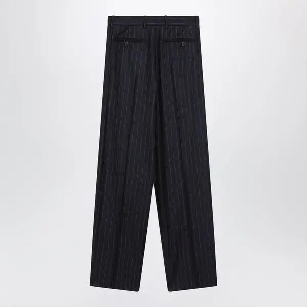 Givenchy Navy Pinstripe Wool Trousers