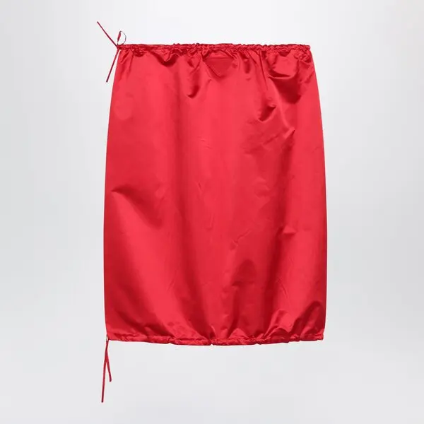 Prada Silk Skirt - Red