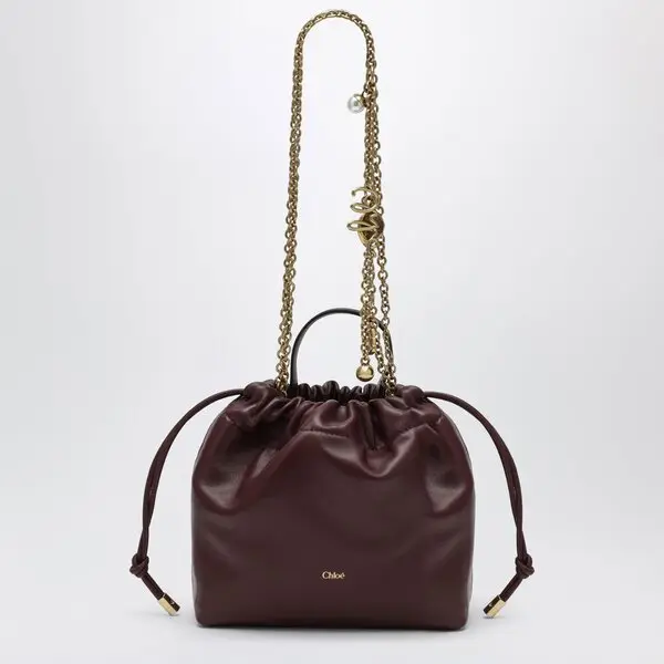 Chloé Icons Mini Shoulder Bag, Burgundy - Red