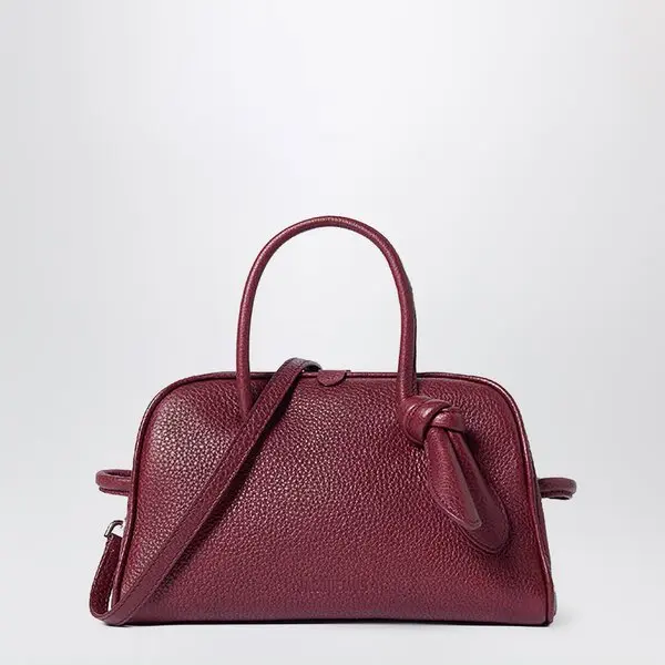 Jacquemus Small Turismo Bag In Leather, Burgundy