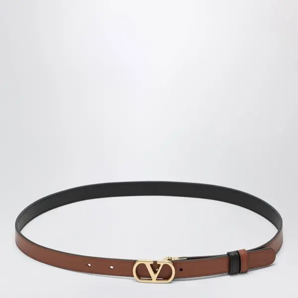 Valentino Garavani Caramel Reversible Vlogo Signature Belt - Black