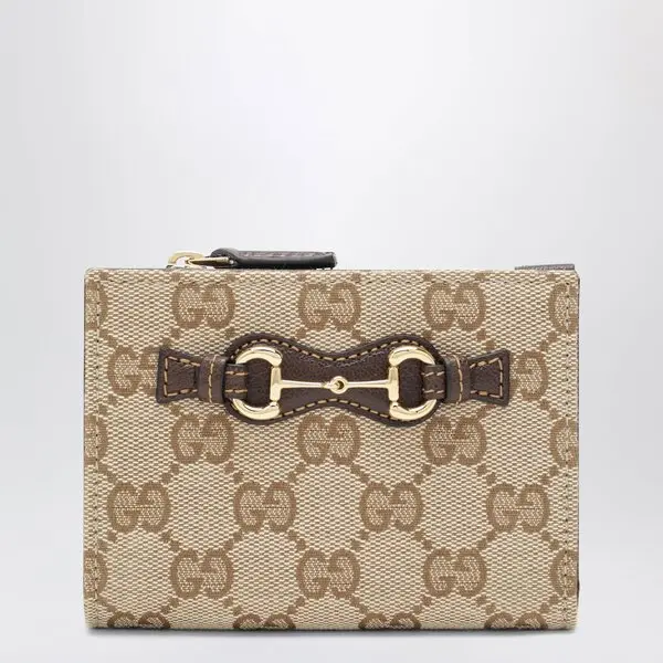 Gucci Small Wallet With Gg Fabric Horsebit