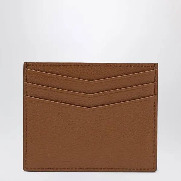 Miu Miu Card Holder In Leather, Cognac