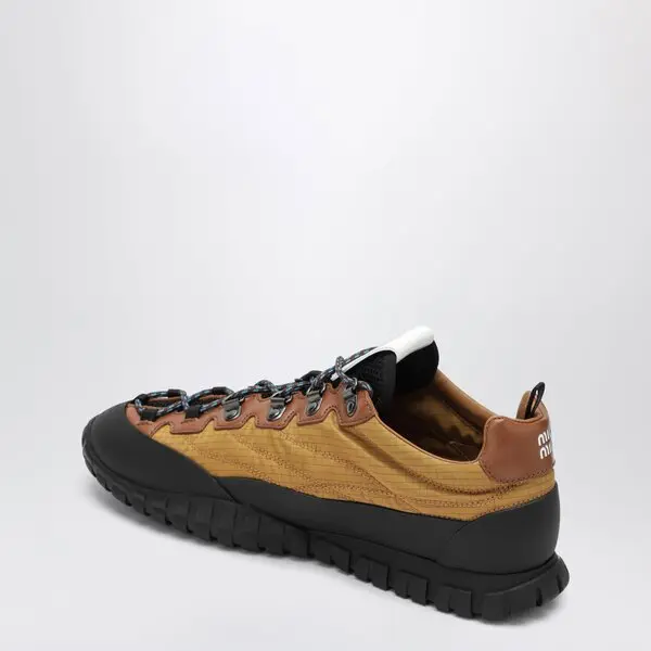Miu Miu Sneakers In Technical Ripstop Fabric, Mustard - Yellow