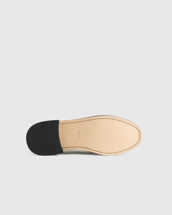 Quince Italian Leather Tassel Loafer - Black