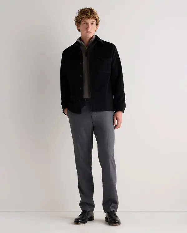 Quince Wool Cashmere Overshirt - Black