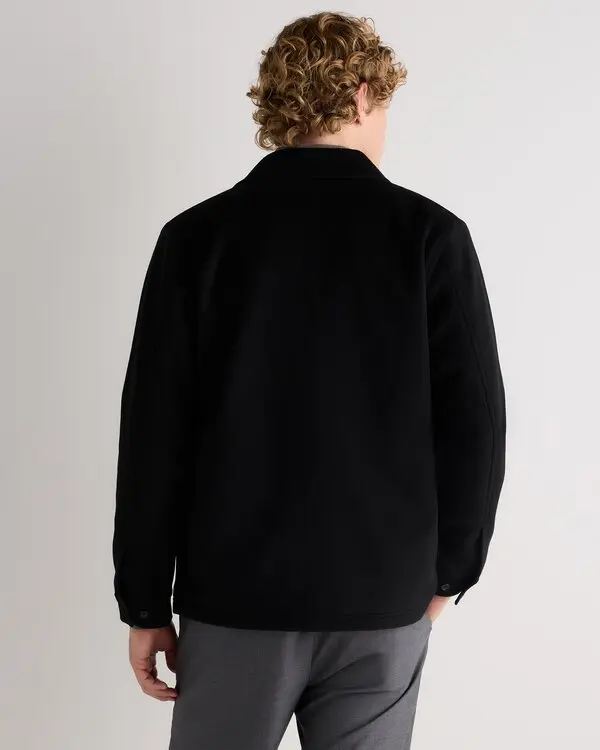 Quince Wool Cashmere Overshirt - Black