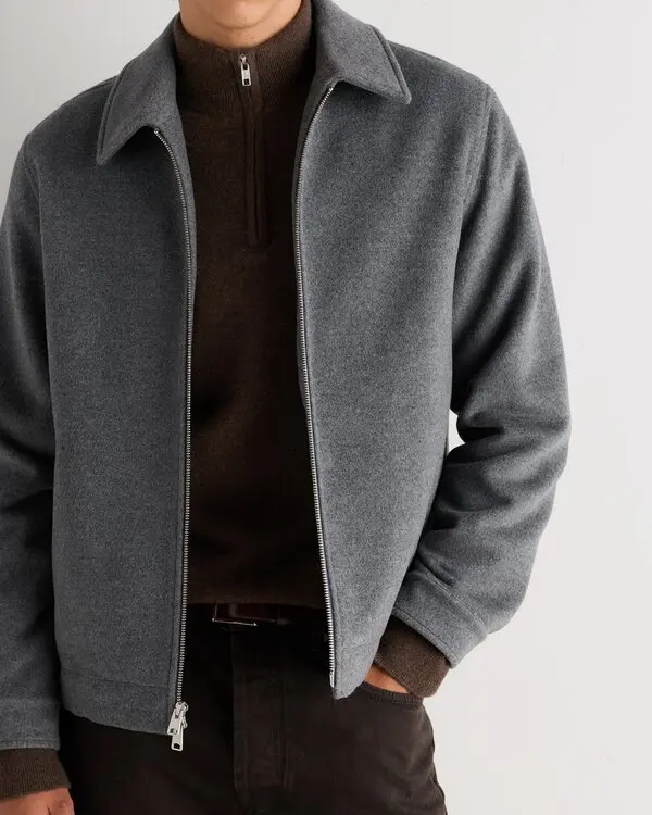 Quince Wool Cashmere Harrington Jacket