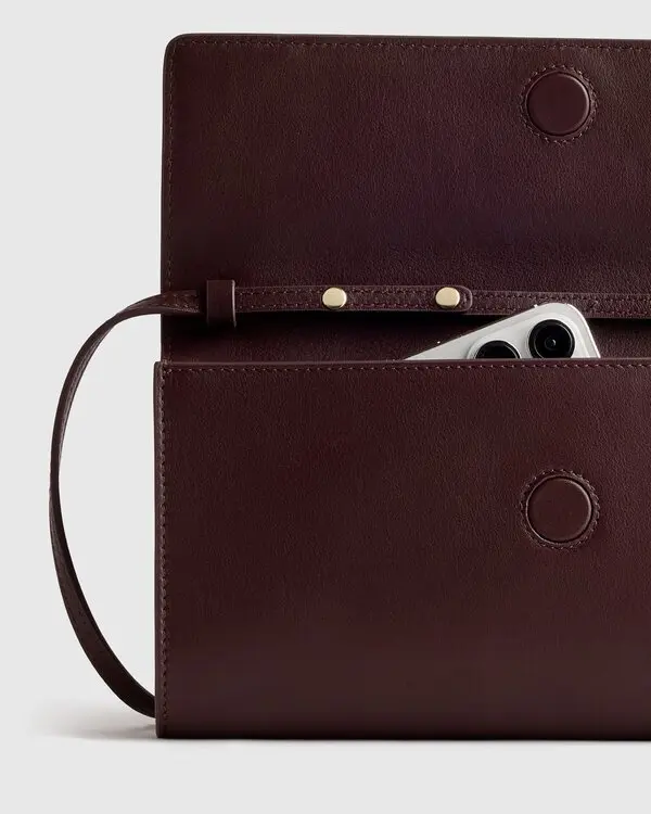 Quince Eloise Clutch - Deep Plum