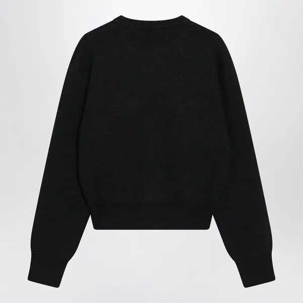 LEMAIRE Charcoal-colored Alpaca Blend Zip-up Sweater - Black